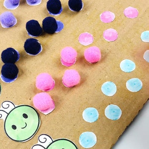 Caterpillar Counting Printable: Color Matching Preschool Game (digital ...