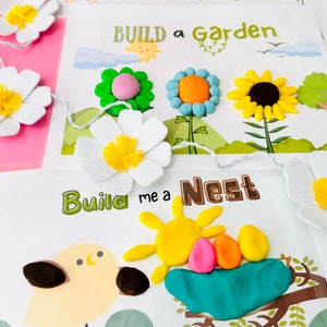 Spring Playdough Mats, Play Doh Cards, Toddler Activity, Preschool ...