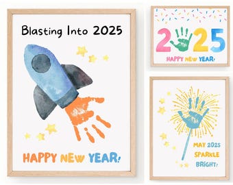 2025 New Years Handprint Art, New Years Day Activity, New Year ...