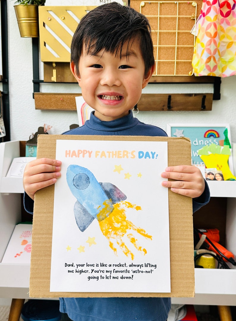 Father's Day Handprint Art: DIY Gift Card (digital Download) - Etsy