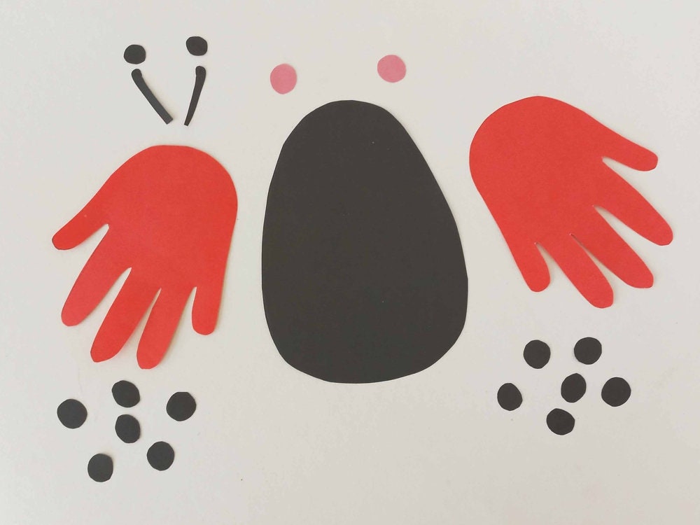 Ladybug Handprint Art: Kids Craft Printable (digital Download) - Etsy