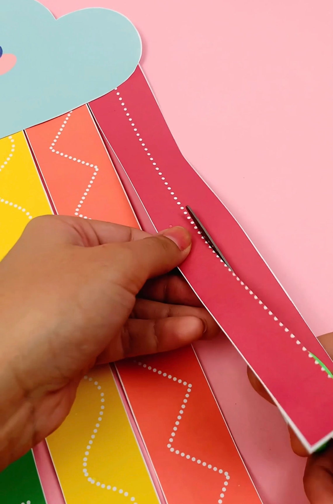 Rainbow Cloud Children's Learning Printable Fine Motor - Etsy