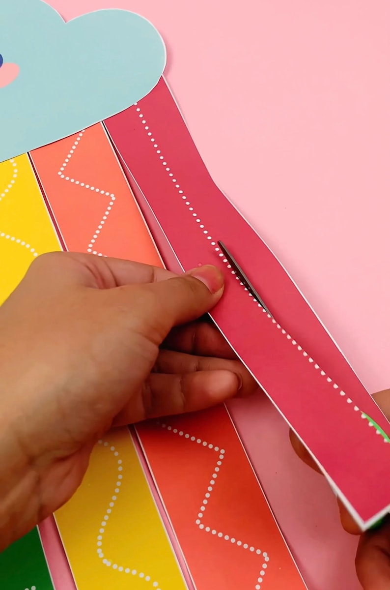 Rainbow Cloud Children's Learning Printable Fine Motor - Etsy