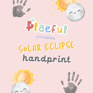 Solar Eclipse 2024 Handprint Art, Sun and Moon Handprint Art, Solar ...