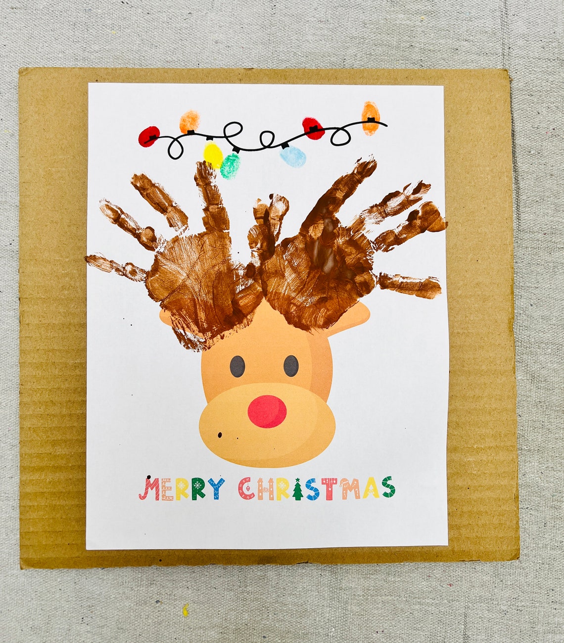 Rudolph Handprint Art Printable Rudolph Printable Rudolph - Etsy