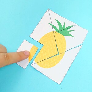 Fruit Puzzle Printable, Fruit Printable, Fruit Learning, Color Learning ...