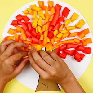 Fall Paper Tree Craft: Kids Printable Template (digital Download) - Etsy