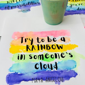 Watercolor Word Art, Rainbow Art, Rainbow Craft, Rainbow Kids Craft ...