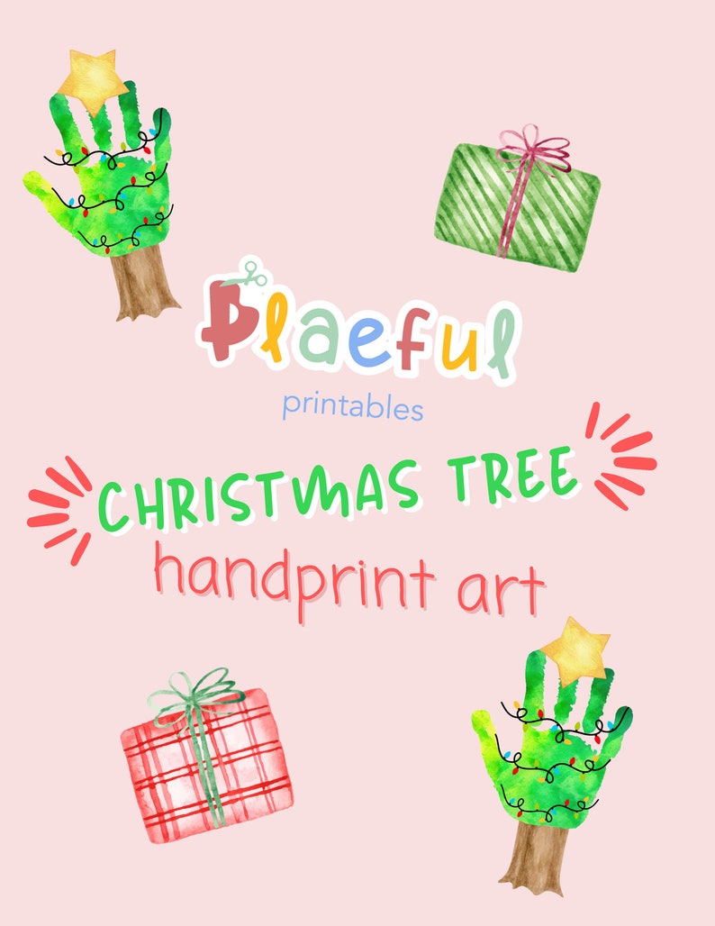 Christmas Tree Handprint Art: Holiday Keepsake (digital Download ...