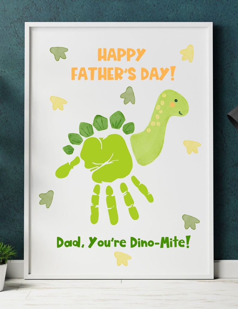 Father's Day Handprint Art: DIY Gift Card (digital Download) - Etsy