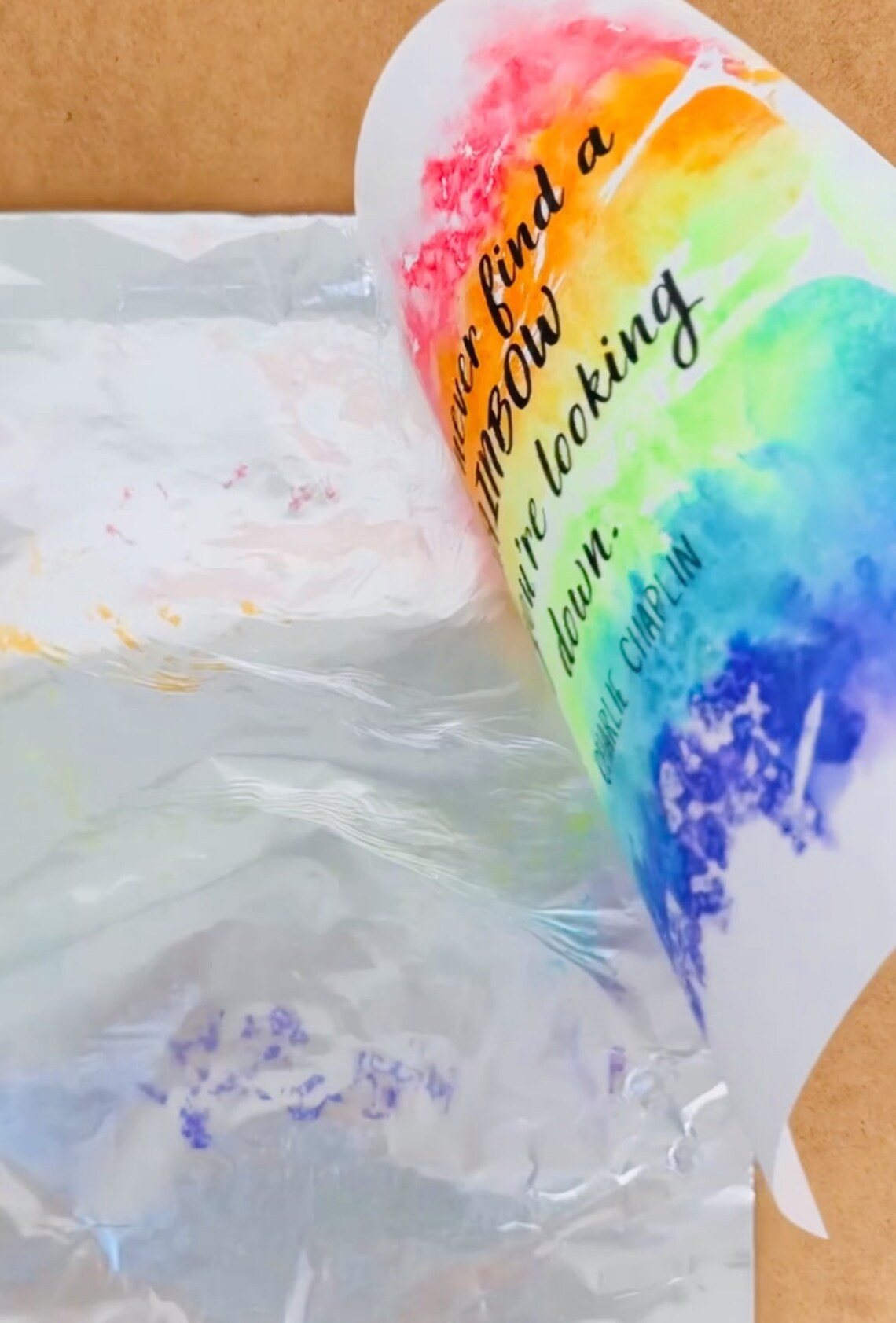 Rainbow Foil Art Printables: DIY Craft Quotes (digital Download) - Etsy