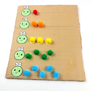 Caterpillar Learning, Color Matching Printable, Children's Learning ...