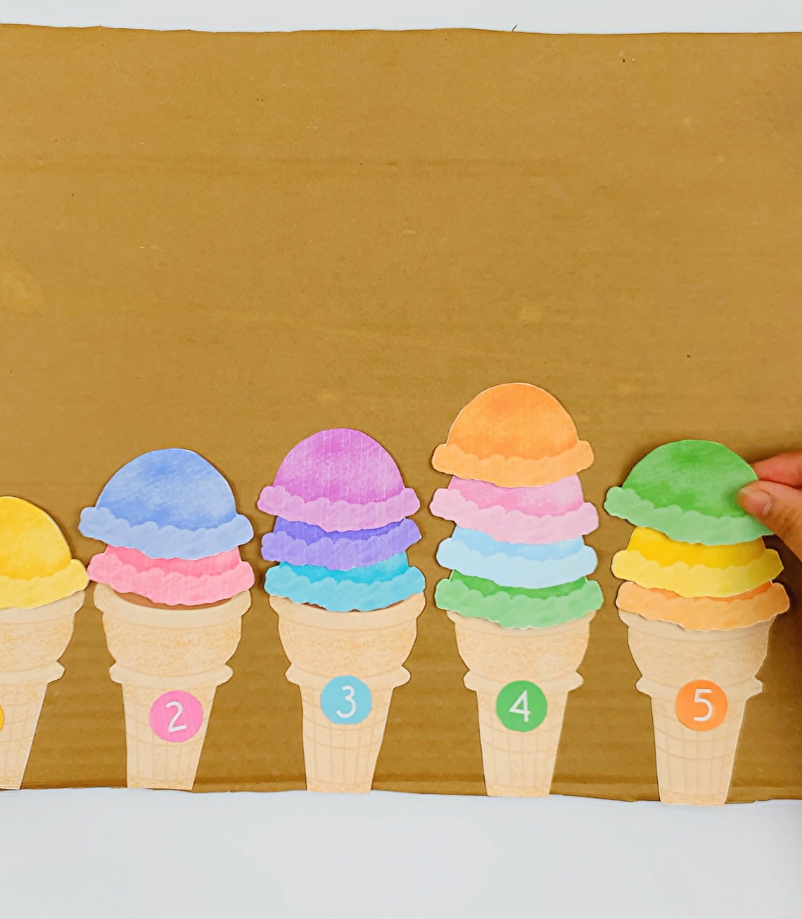 Ice Cream Counting Printable: Preschool Summer Learning (digital ...