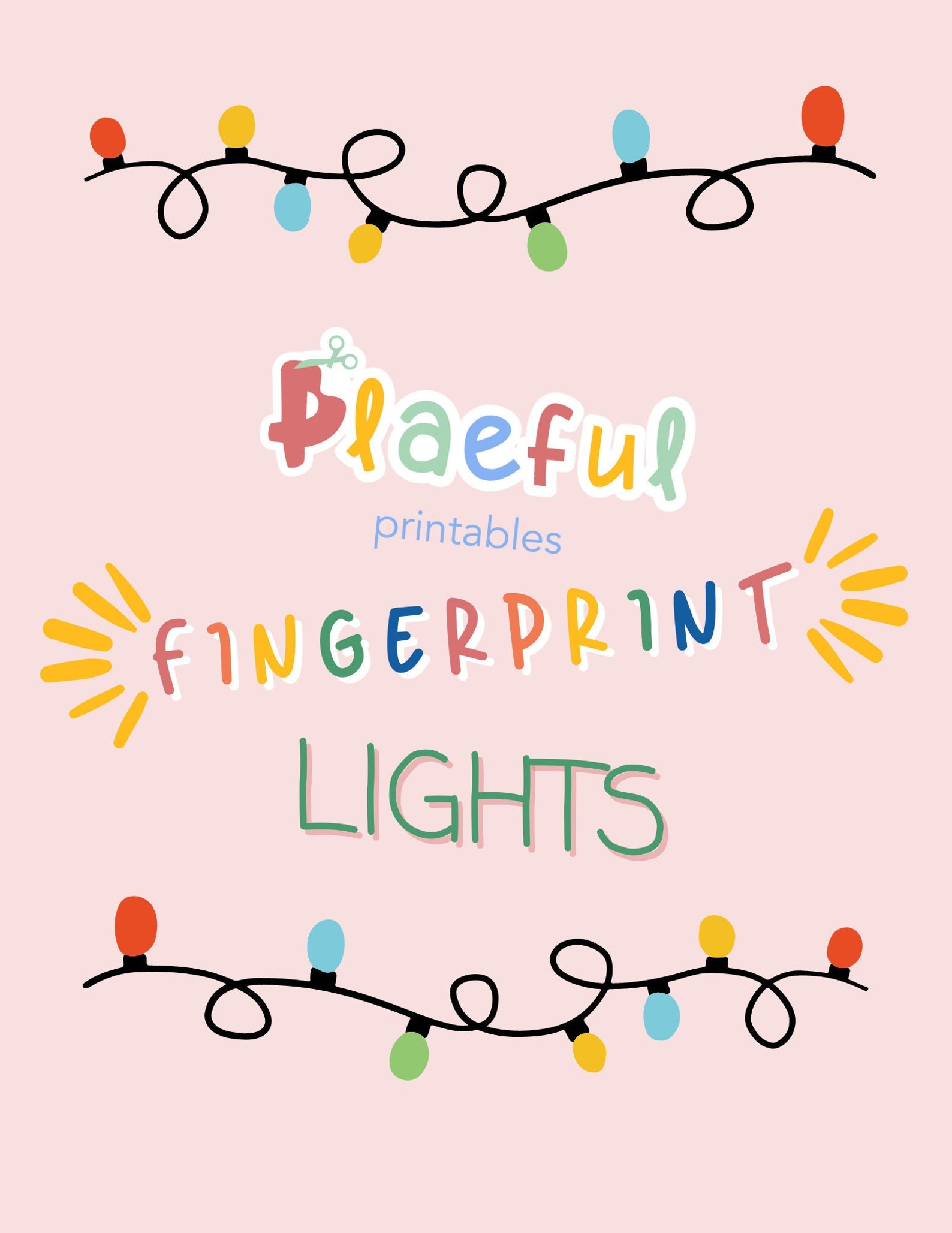 Christmas Light Fingerprint Art: Keepsake Printable (digital Download ...