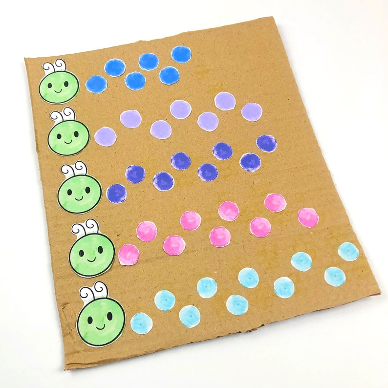 Caterpillar Learning Color Matching Printable Counting - Etsy
