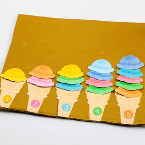 Ice Cream Counting Printable: Preschool Summer Learning (digital ...