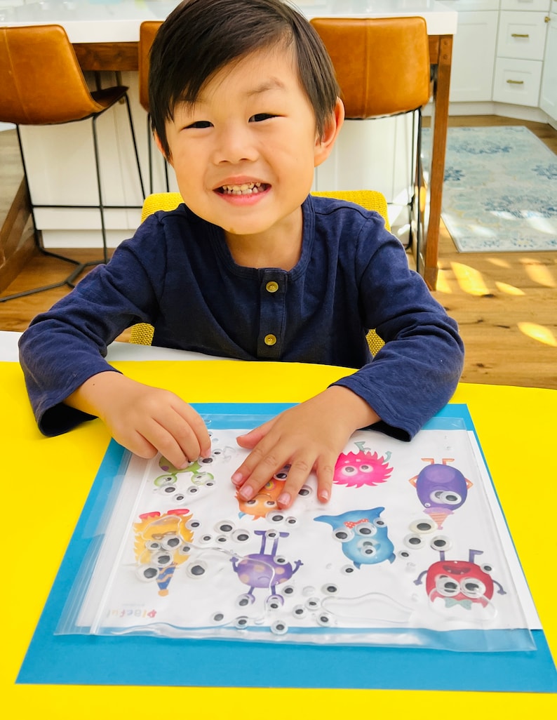 Monster Sensory Bag Printable: Kids Counting Activity (digital Download ...
