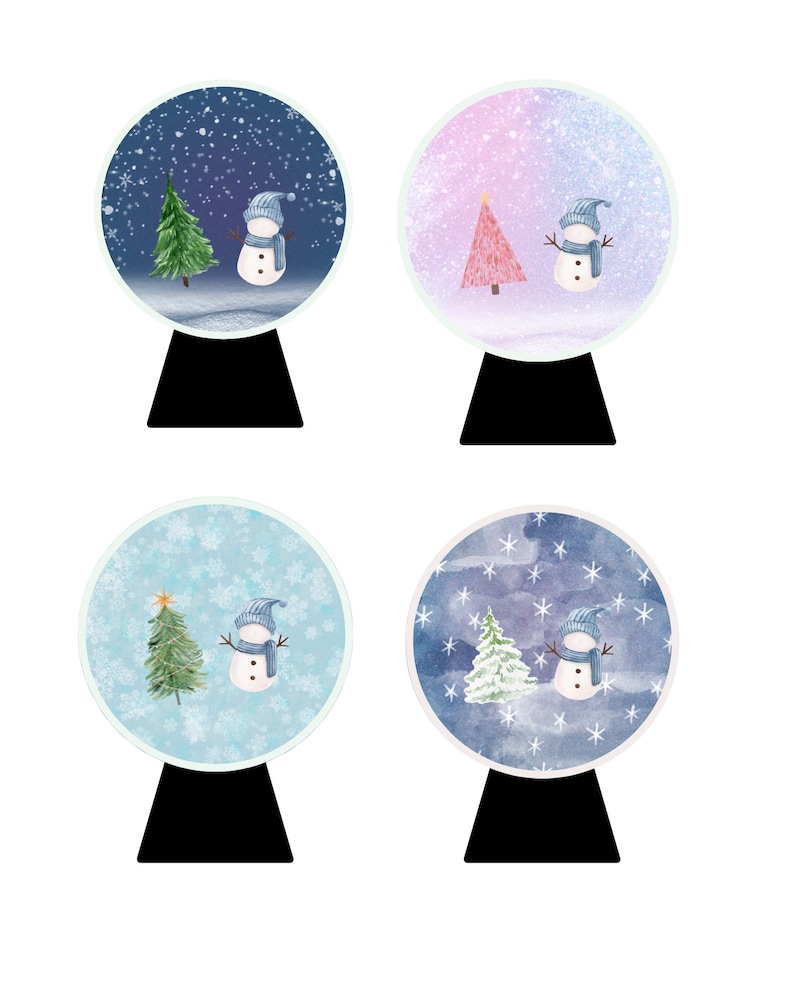 Snowglobe Craft Printable: Christmas Photo Paper Plate Craft (digital ...