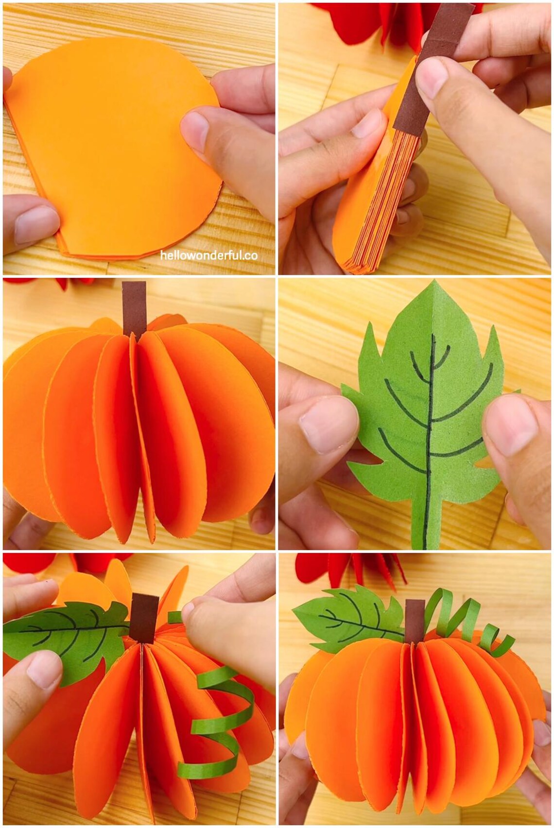 3D Paper Pumpkin Printable: DIY Fall Decor Craft (digital Download) - Etsy
