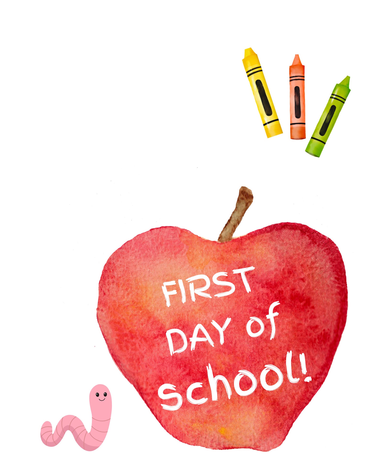 Apple Handprint Art: First Day of School Keepsake (digital Download) - Etsy