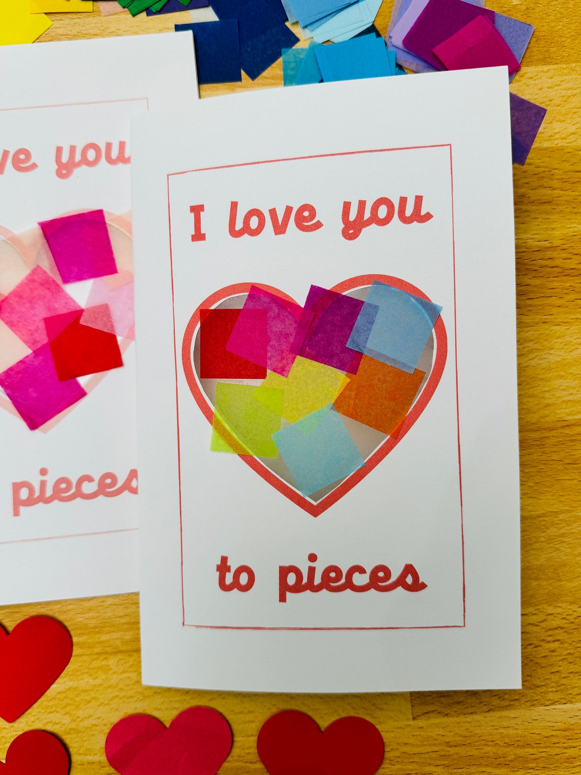 I Love You to Pieces Valentine Card: Kids Valentine Craft (digital ...