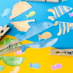 Fish Clothespin Craft, Fish Printable, Ocean Craft, Ocean Printable ...