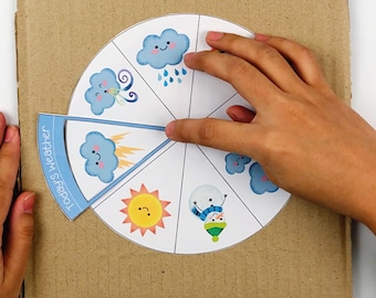 Weather Wheel, Printable, Instant Download, Kids Printables, Digital ...