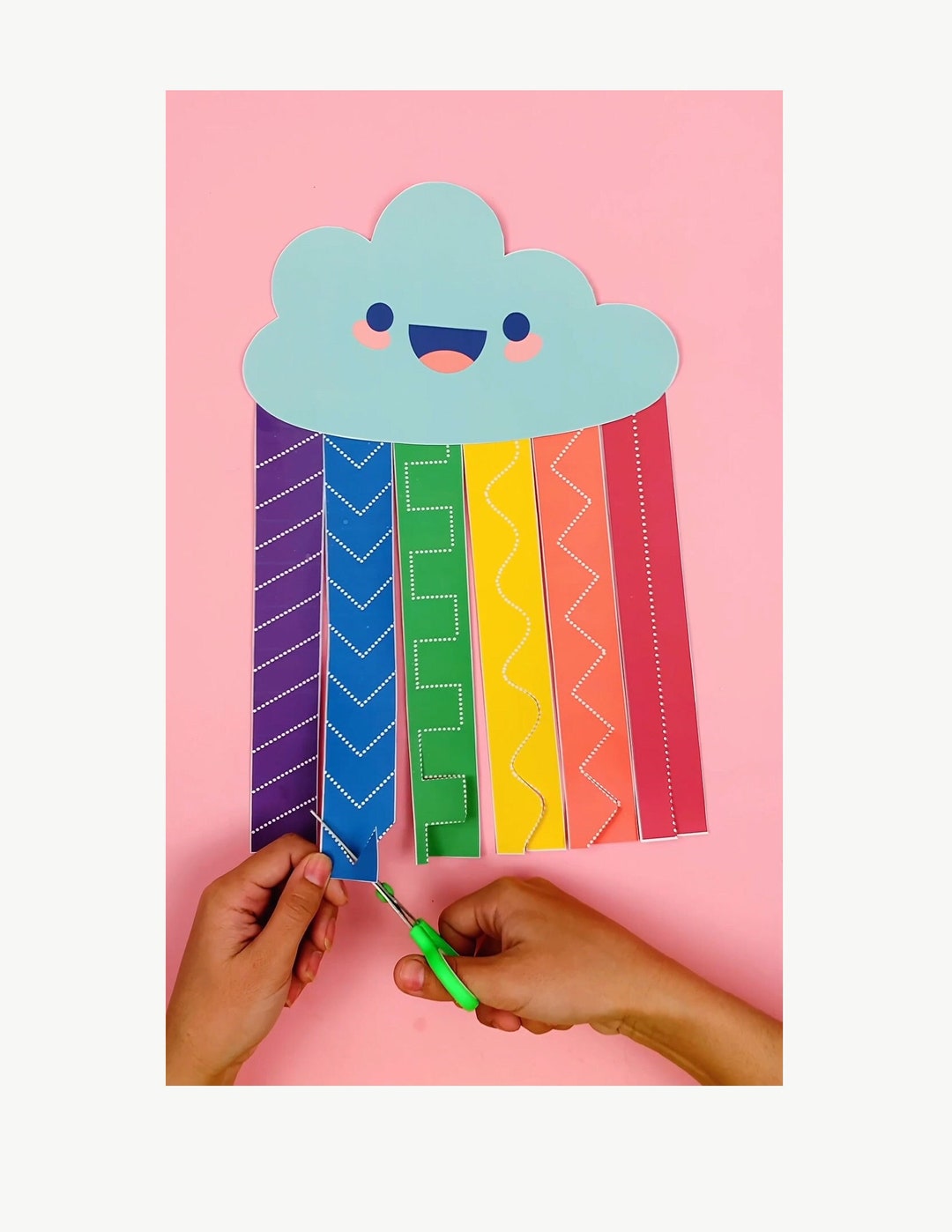 Rainbow Cloud Children's Learning Printable - Fine Motor Skills ...