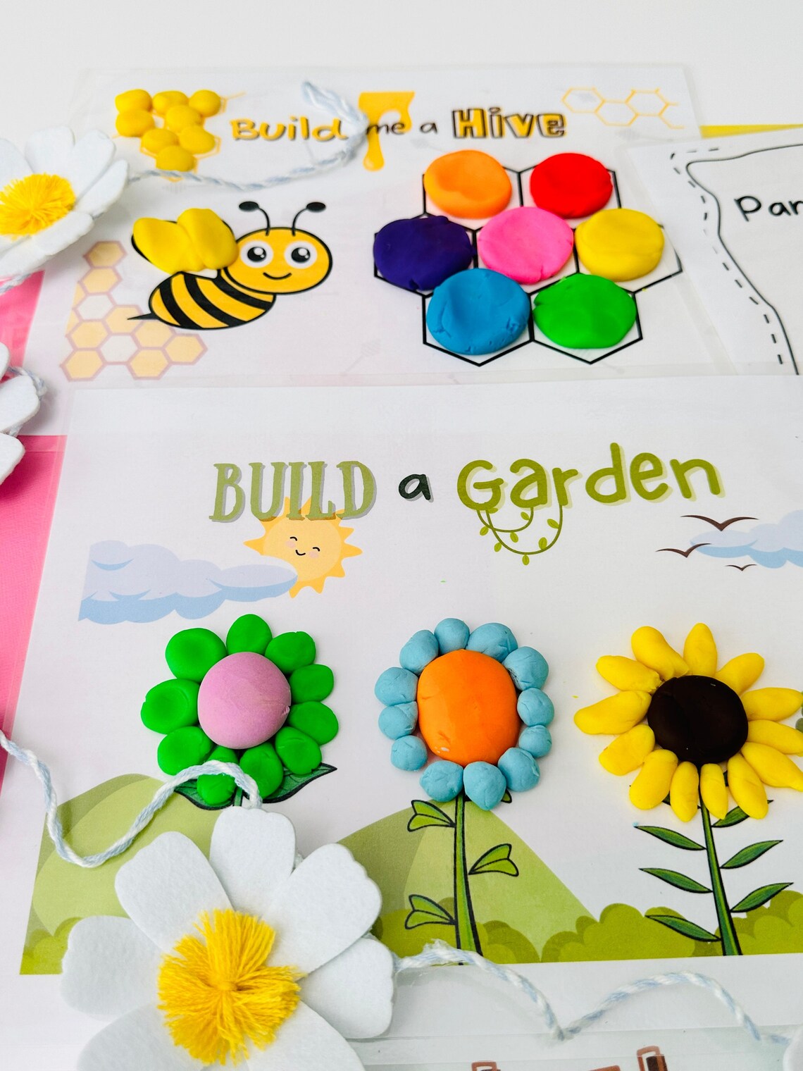 Spring Playdough Mats Play Doh Cards Toddler Activity - Etsy