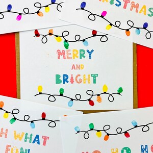 Christmas Light Fingerprint Art Printable: Holiday Keepsake (digital ...