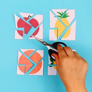 Fruit Puzzle Printable, Fruit Printable, Fruit Learning, Color Learning ...