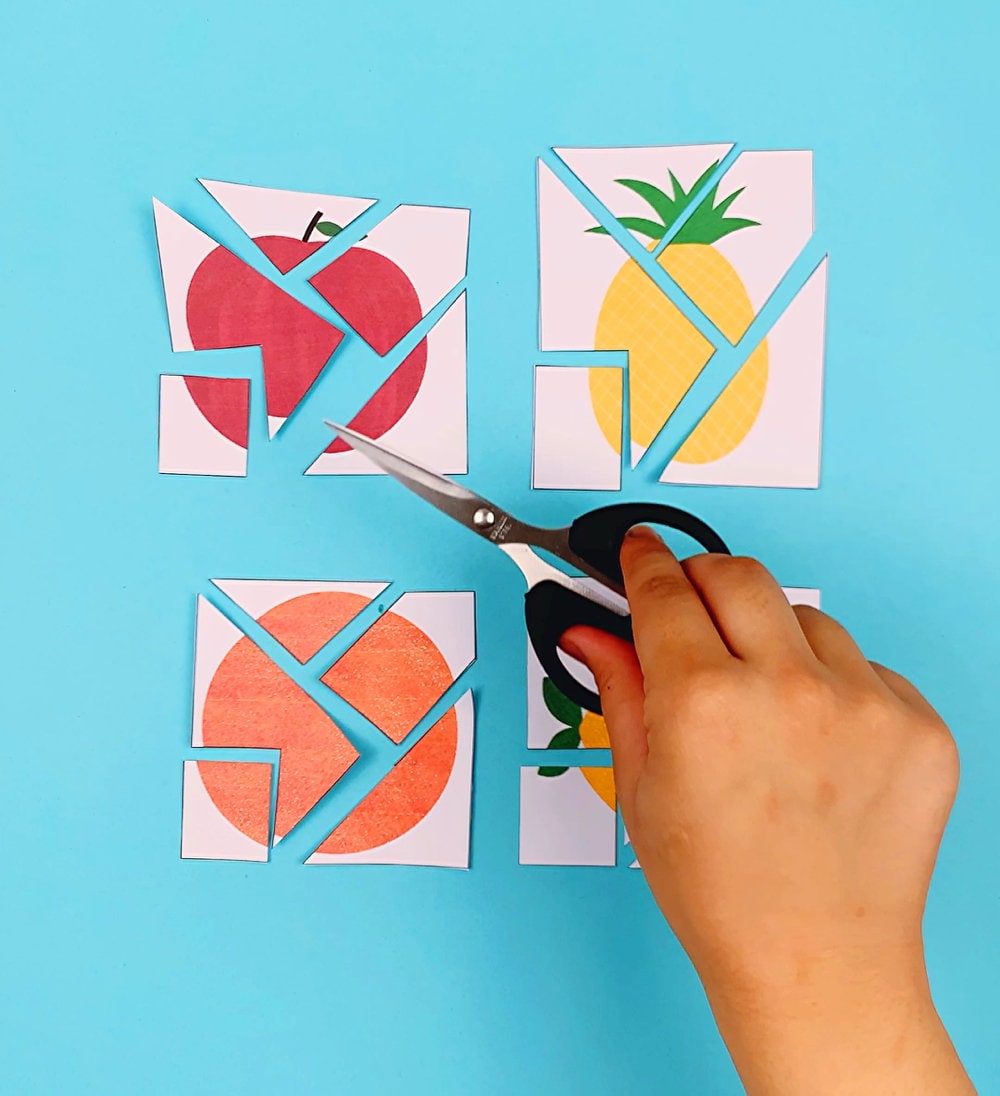 Fruit Puzzle Printable: Kids Color Learning (digital Download) - Etsy