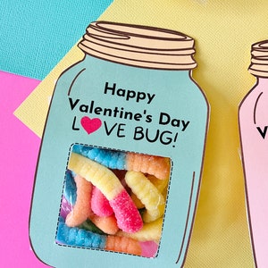 Love Bug Valentine Card: Kids Printable Favor (digital Download) - Etsy
