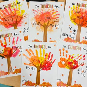 Thankful Handprint Tree Art: Thanksgiving Craft (digital Download) - Etsy