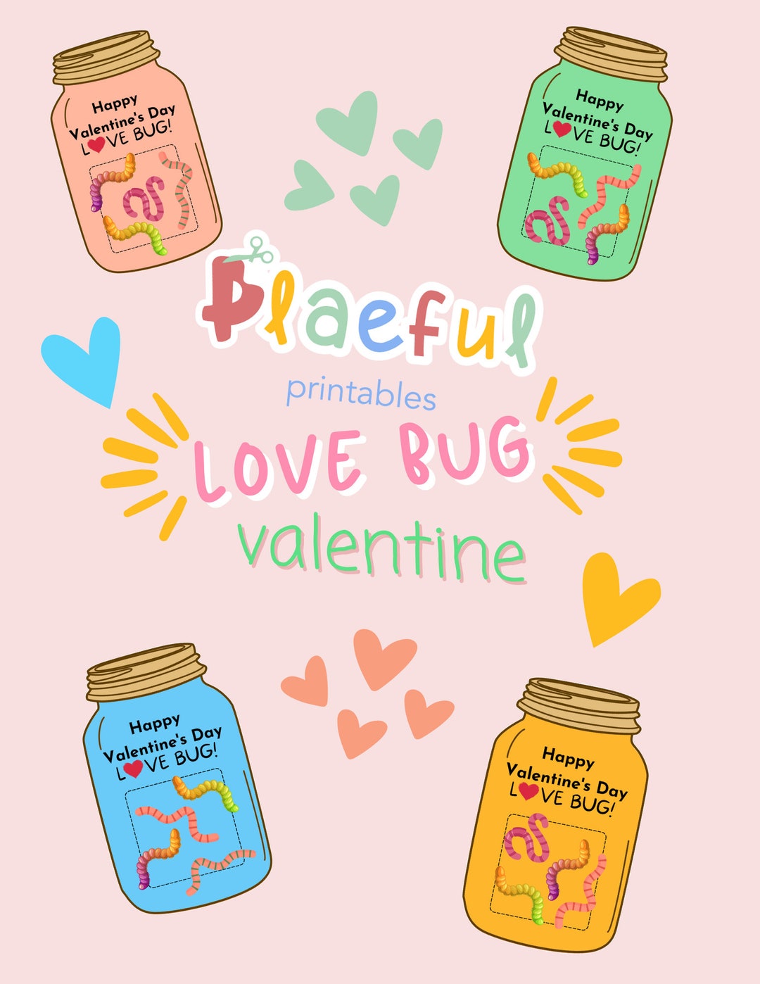 Love Bug Valentine Craft, Valentine Craft, Preschool Valentine ...