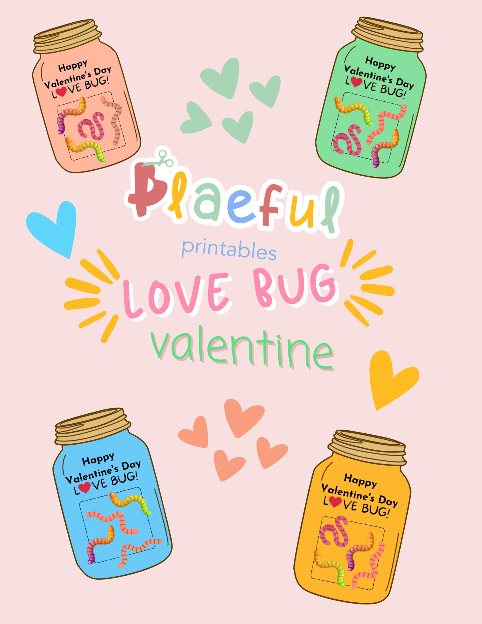 Love Bug Valentine Craft Valentine Craft Preschool - Etsy
