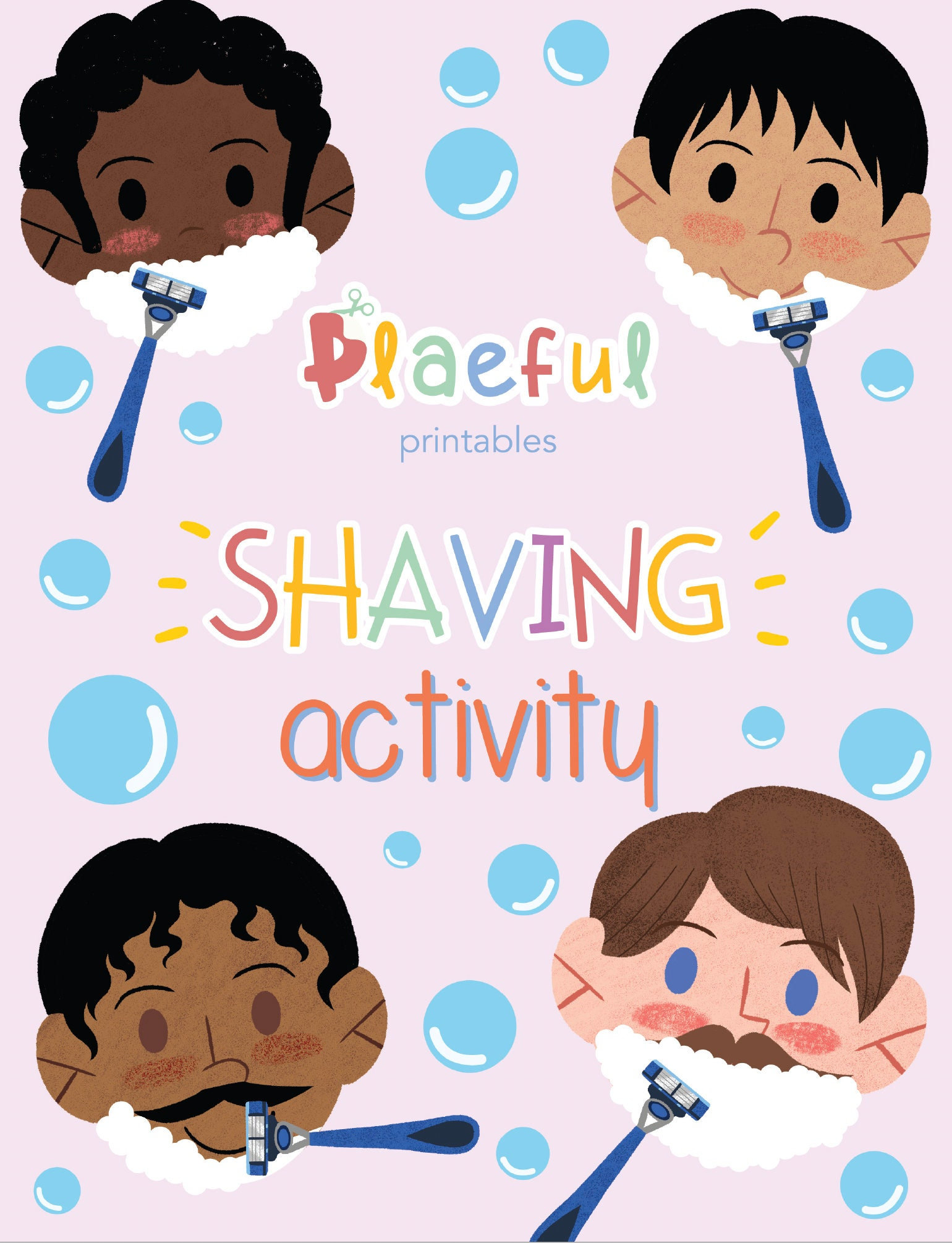 Shave the Beard Children's Learning Printable Kids - Etsy