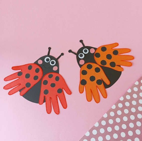 Ladybug Handprint Art