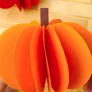 3D Paper Pumpkin Printable: DIY Fall Decor Craft (digital Download) - Etsy