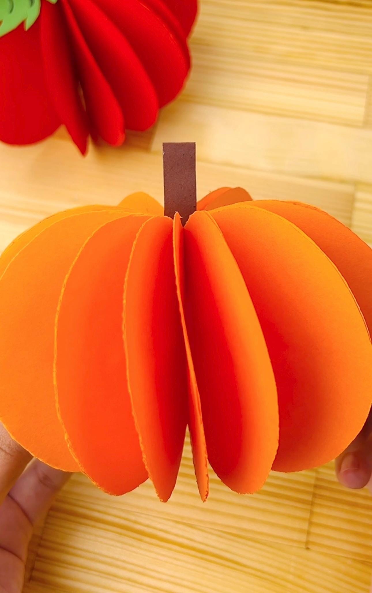 3D Paper Pumpkin Printable: DIY Fall Decor Craft (digital Download) - Etsy