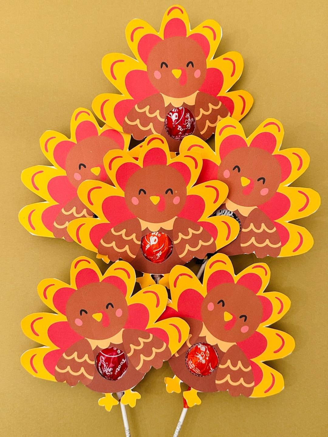Turkey Lollipop Printable, Turkey Printable, Thanksgiving Craft ...