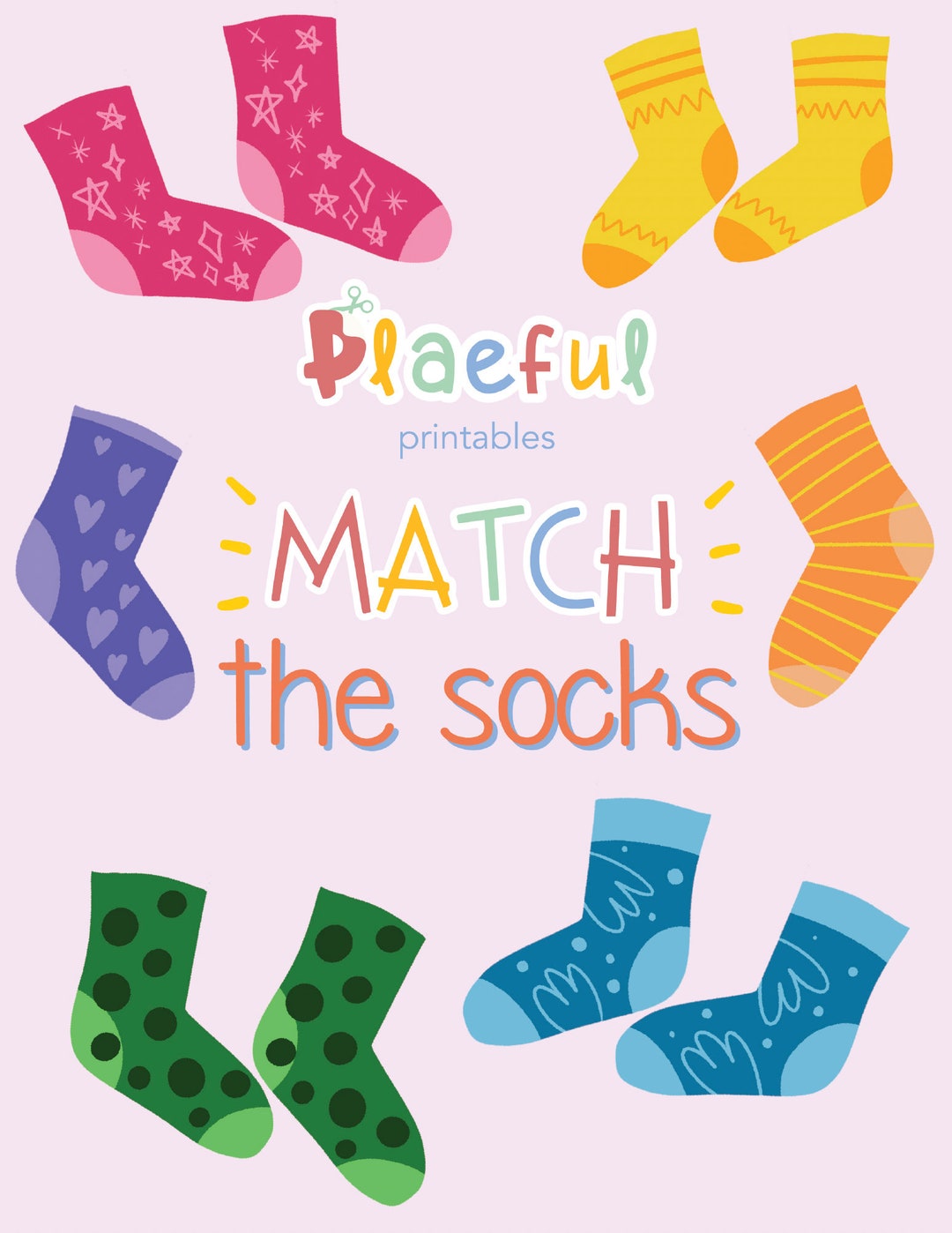 Match the Socks Activity, Color Matching Preschool Printable, Preschool ...