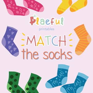 Match the Socks Activity, Color Matching Preschool Printable, Preschool ...