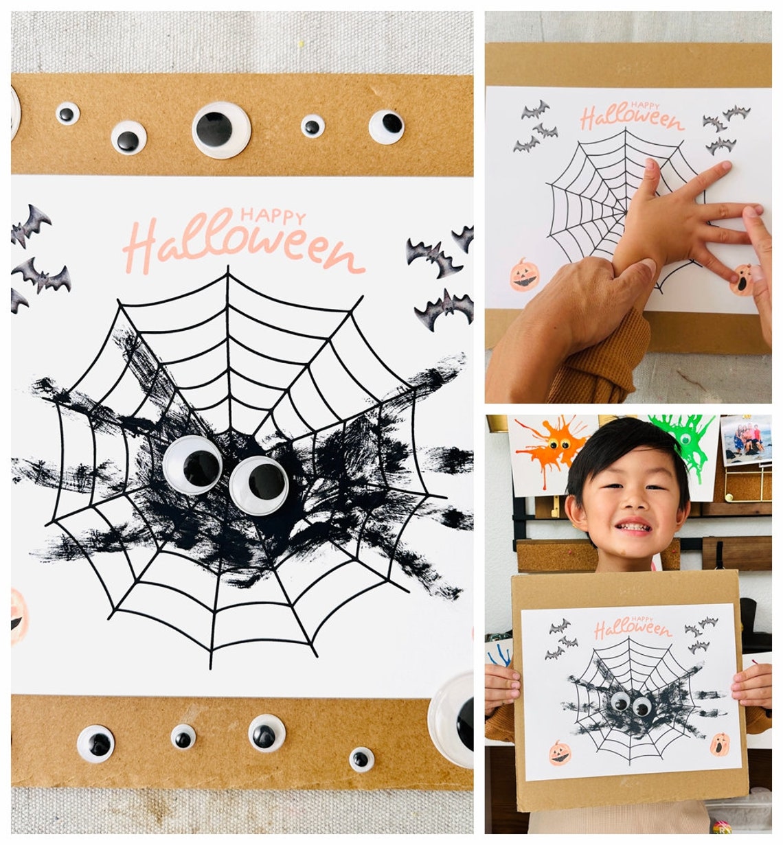Spider Handprint Art: Halloween Craft, Preschool Printable (digital ...