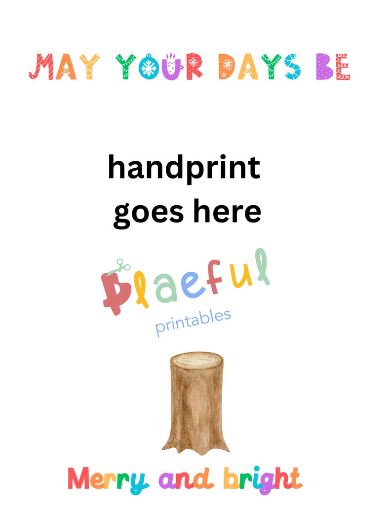 Christmas Tree Handprint Art: Holiday Keepsake (digital Download ...