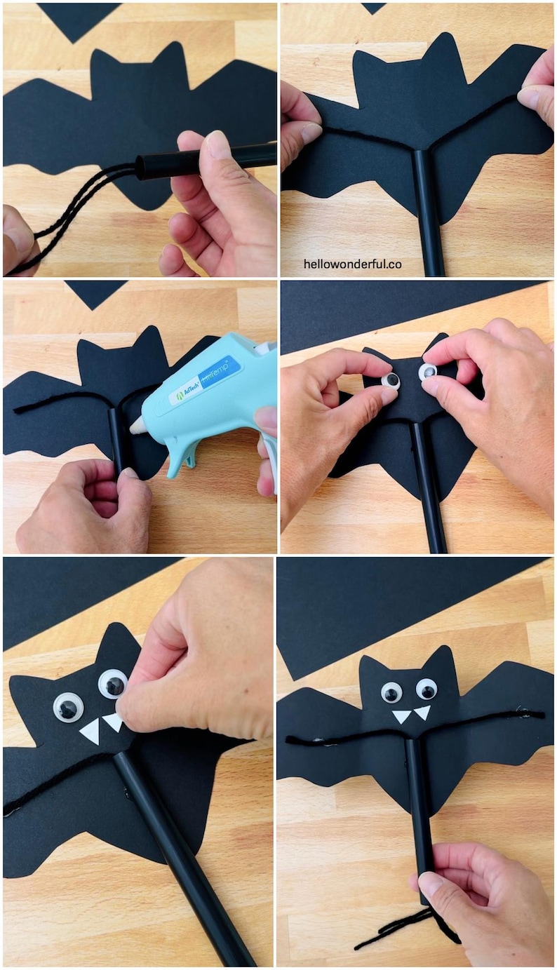 Flying Bat Craft Printable: Halloween Kids Activity (digital Download ...