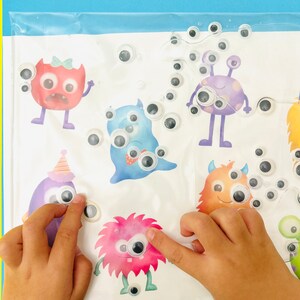 Monster Sensory Bag Printable: Kids Counting Activity (digital Download ...