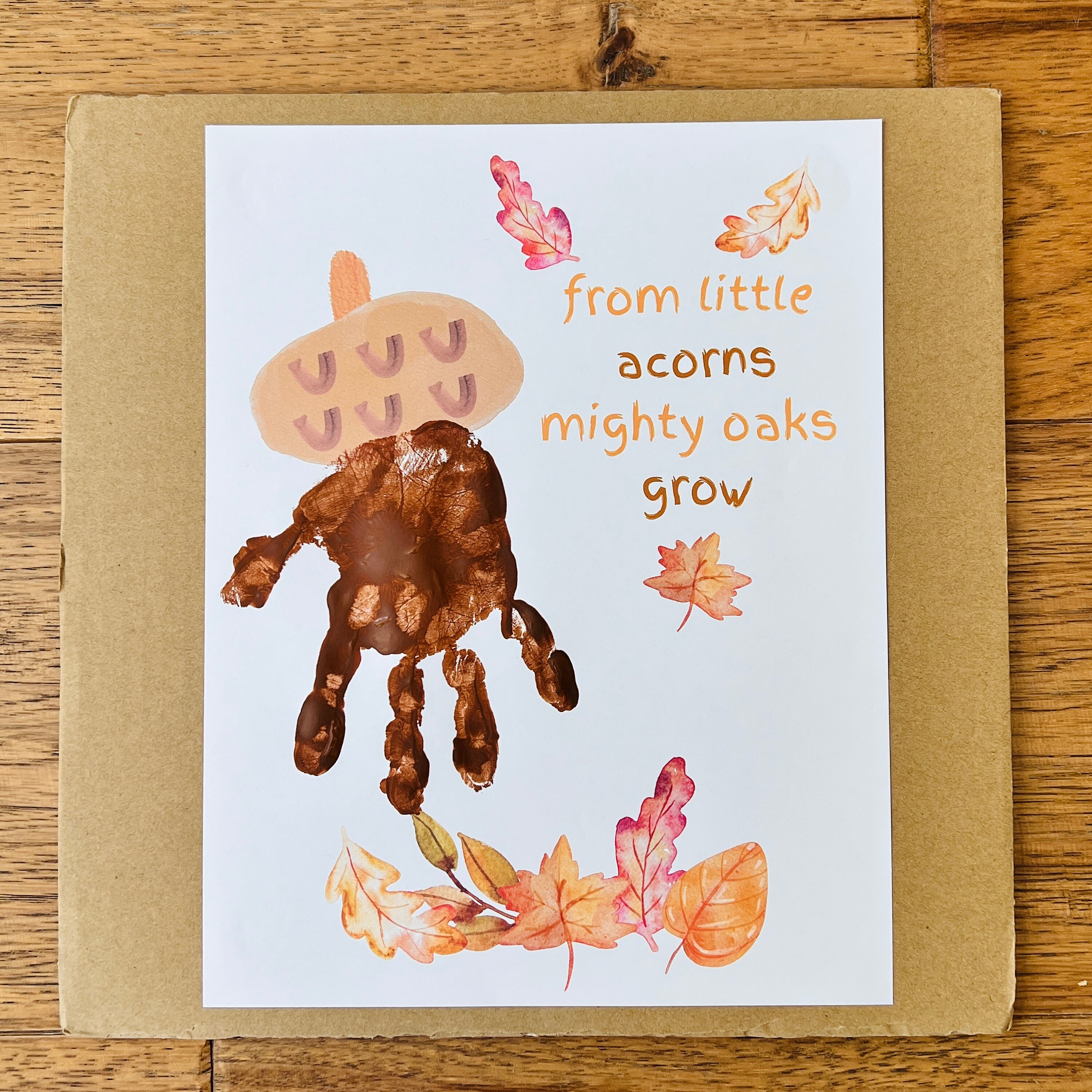 Acorn Handprint Art: Fall Craft Printable (digital Download) - Etsy Canada