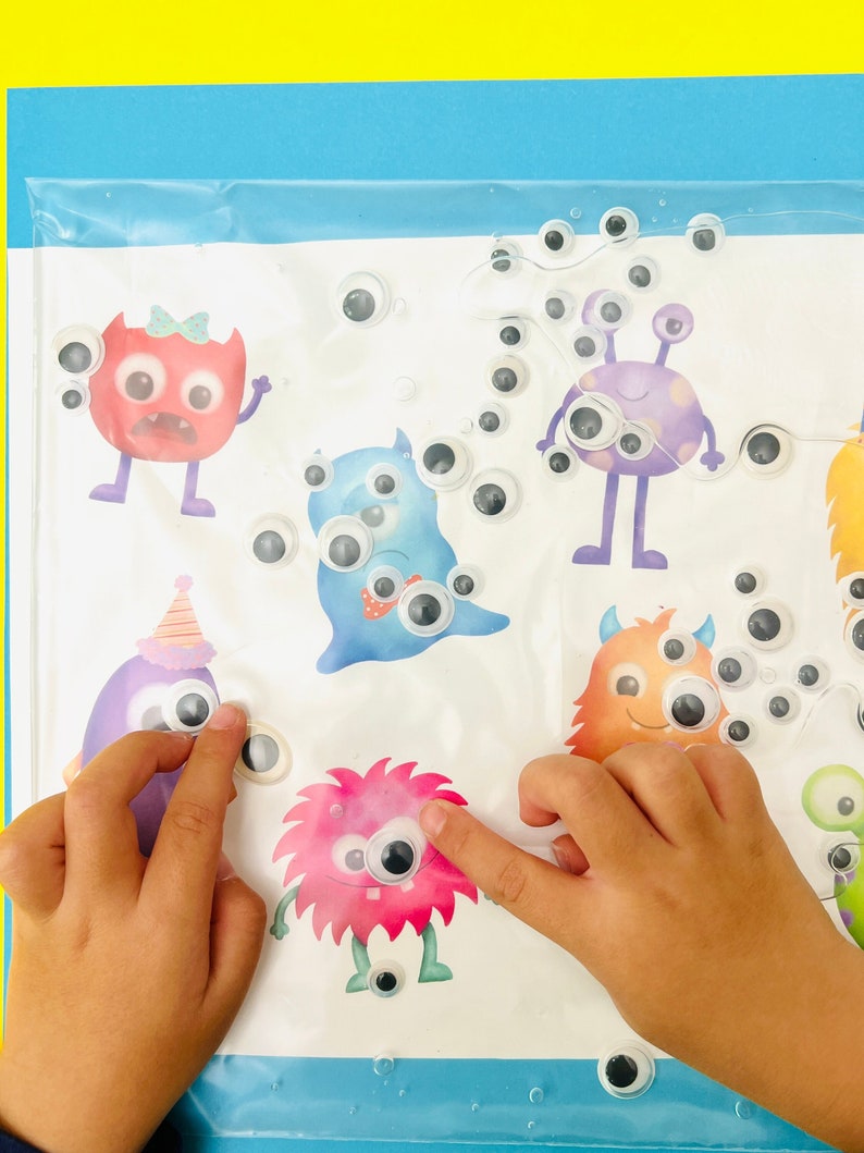 Monster Printable Sensory Printable Sensory Bag Counting - Etsy