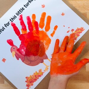 Thanksgiving Handprint Art Printable, Turkey Handprint, Thanksgiving ...